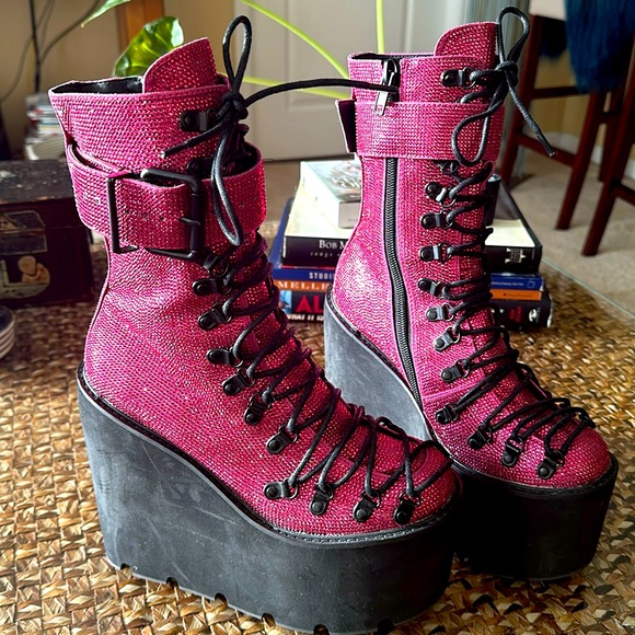 Dolls Kill | Shoes | New Rhinestone Candy Crystal Traitor Platform ...